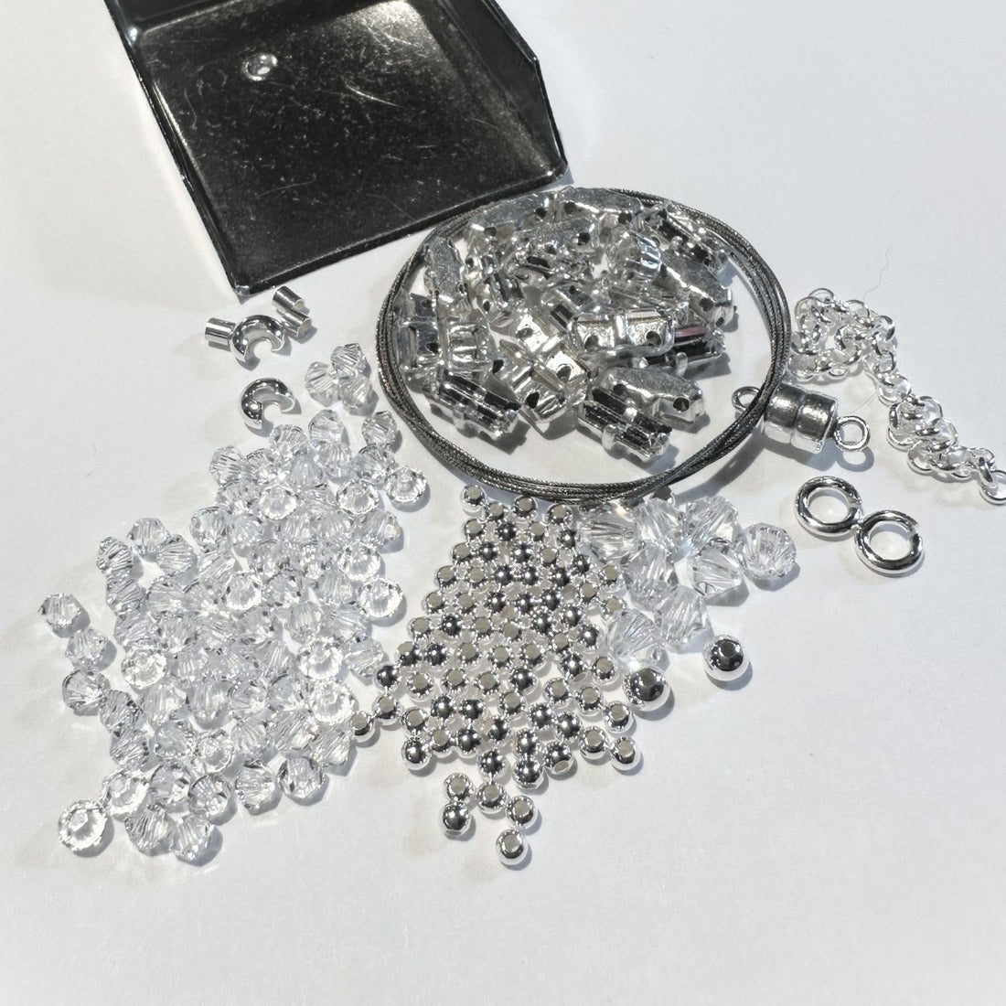 Crystal Clear Bracelet Kit – DIY Sterling Silver & Swarovski Sparkle ...