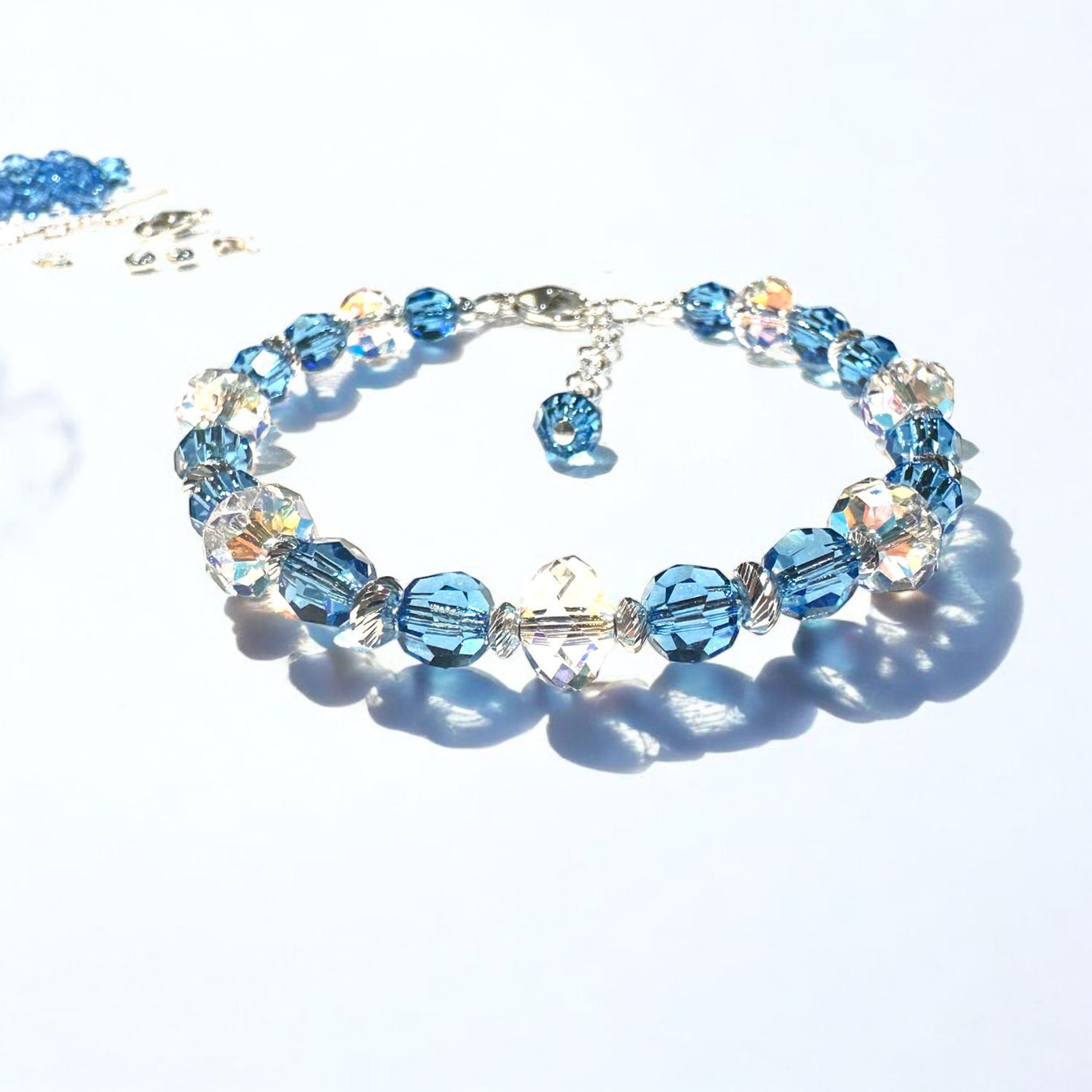 Swarovski Cool Blue Crystal Bracelet Kit | Crystal Bracelet – Too Cute ...
